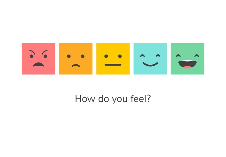 Rating satisfaction feedback in form emotions Vector Image