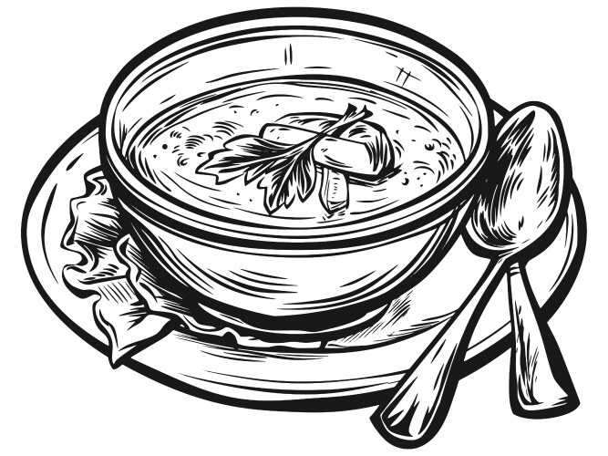 Soup Drawing Vector Images (over 6,500)