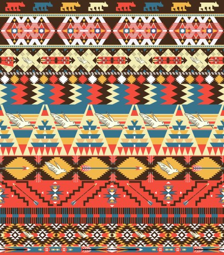 Aztec colorful geometric seamless pattern Vector Image