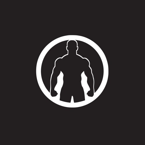 Gym - minimalist and flat logo Royalty Free Vector Image