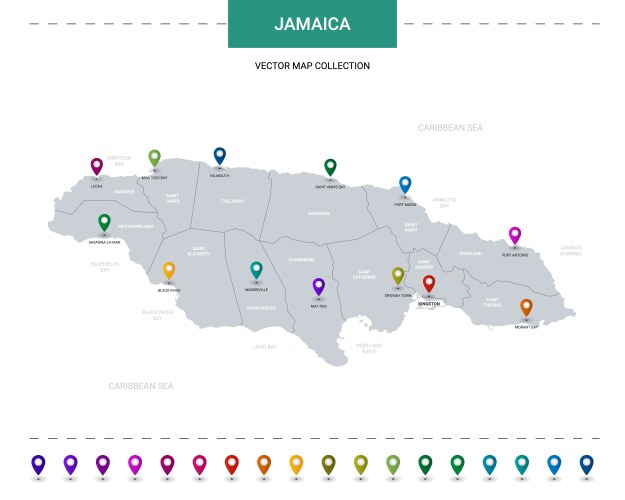 Jamaica Map Outline Vector Images (over 400)