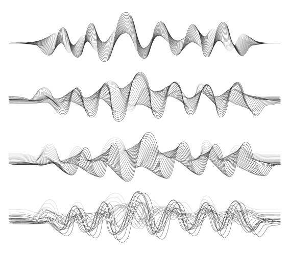 Waveform background dynamic visual effect surface Vector Image