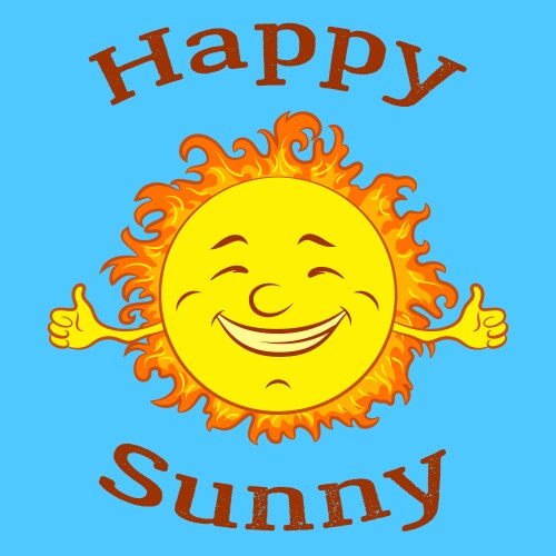 Sun smiley Royalty Free Vector Image - VectorStock