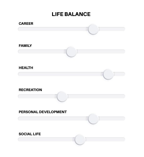Hand drawn doodle work and life balance icon Vector Image