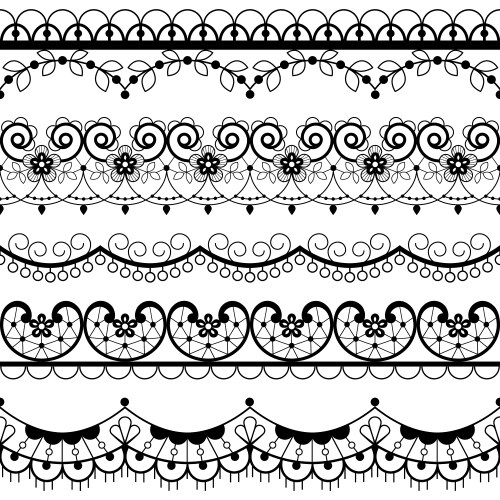 Heart lace black and white design Royalty Free Vector Image