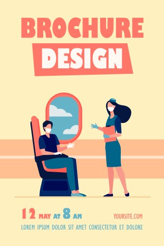 Airplane passenger problem scene with crying baby Vector Image