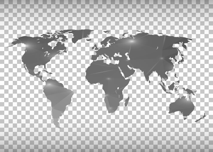 World map icon isolated on transparent background Vector Image