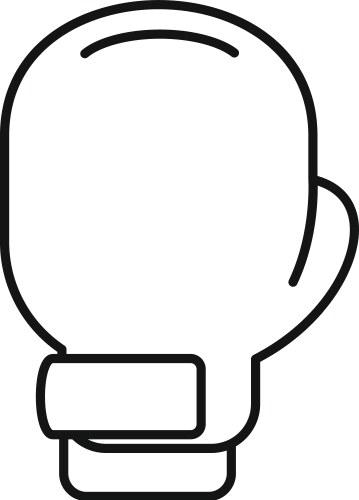 Outline of a boxing glove icon Royalty Free Vector Image