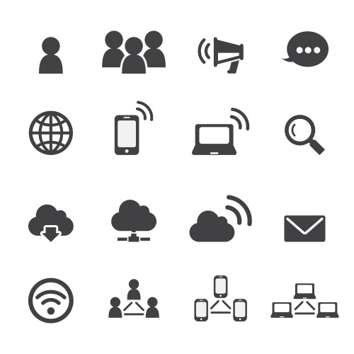 Communication icon set 2 Royalty Free Vector Image