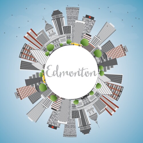 Edmonton skyline Vector Images & Graphics for Commercial Use | VectorStock