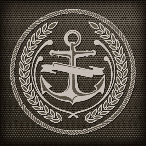 Anchor with compass Royalty Free Vector Image - VectorStock