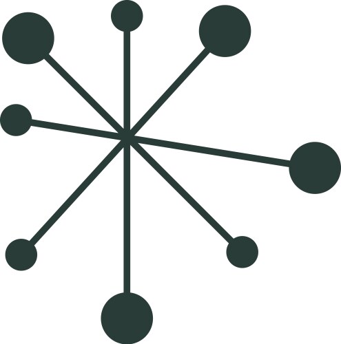 Atomic star mid century pattern Royalty Free Vector Image