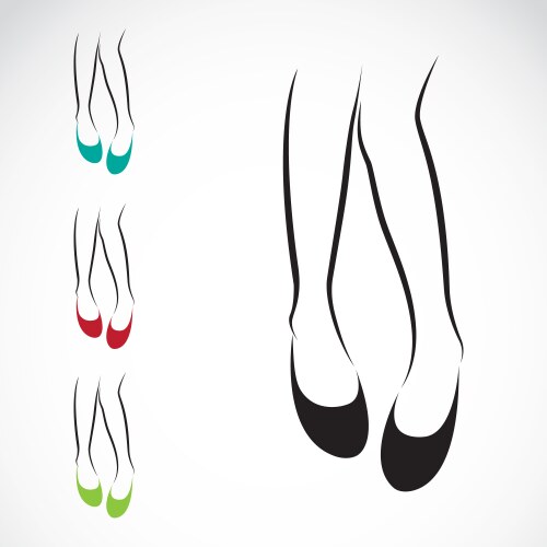 Different legs with shoe Royalty Free Vector Image