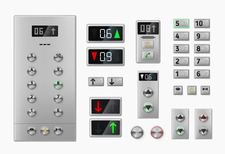 Tv remote control icons set on white background Vector Image