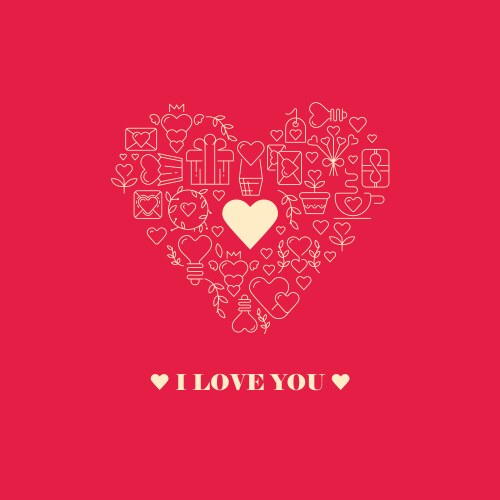 Declaration of love poster Royalty Free Vector Image