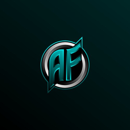 Initial af logo design Royalty Free Vector Image