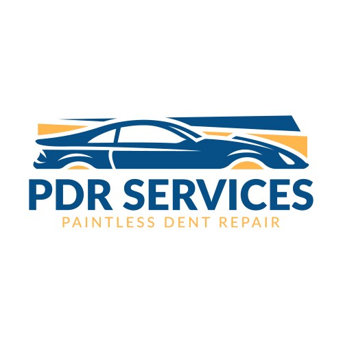 Paintless dent repair logo pdr service Royalty Free Vector