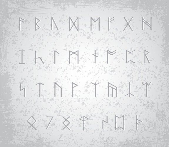 Norse viking runes wooden texture Royalty Free Vector Image