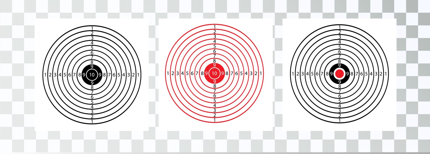 Target life size blank mockup for shooting Vector Image