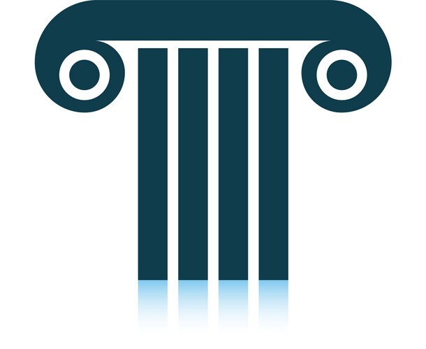 Isolated Pillar Icon Logo Royalty Free Vector Image