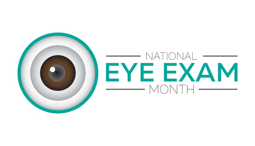 National eye exam month Royalty Free Vector Image