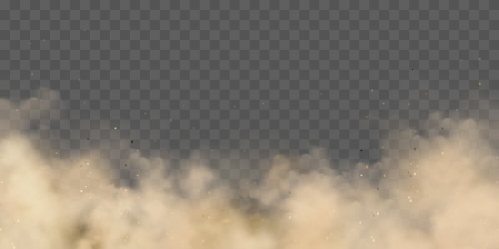 Road dust cloud from under wheels Royalty Free Vector Image