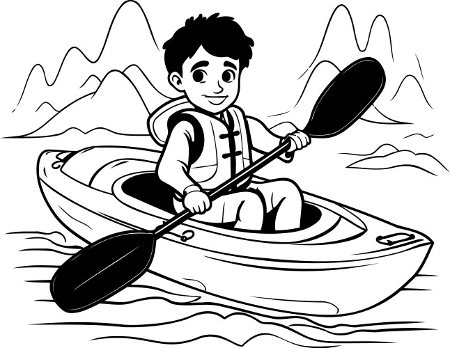 Cartoon Kayak Vector Images (over 2,500)