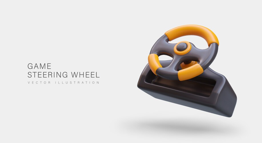 Game shoot concept realistic console wheel Vector Image