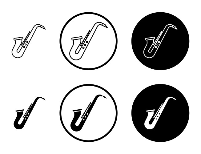 Drum icon set black filled and outlined style Vector Image