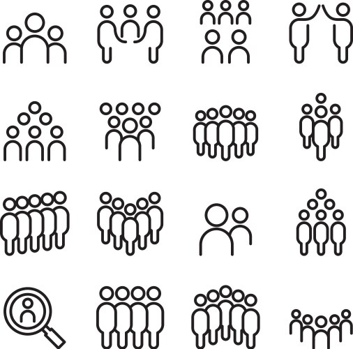 People icon set Royalty Free Vector Image - VectorStock