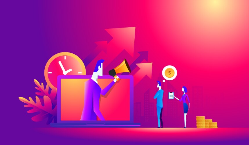 Time management title header Royalty Free Vector Image