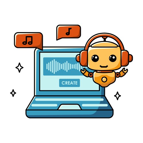 Music bot Vector Images & Graphics for Commercial Use | VectorStock