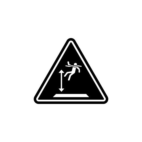 Deep water warning sign icon set alert for areas Vector Image
