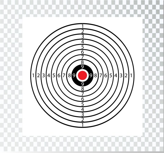 Target life size blank mockup for shooting Vector Image