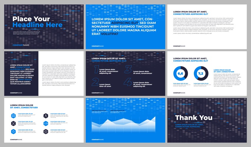 Template of white slides for presentations Vector Image