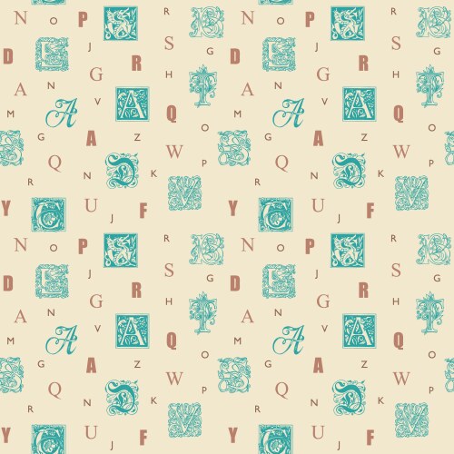 Set decorative hand drawn initial letters Vector Image