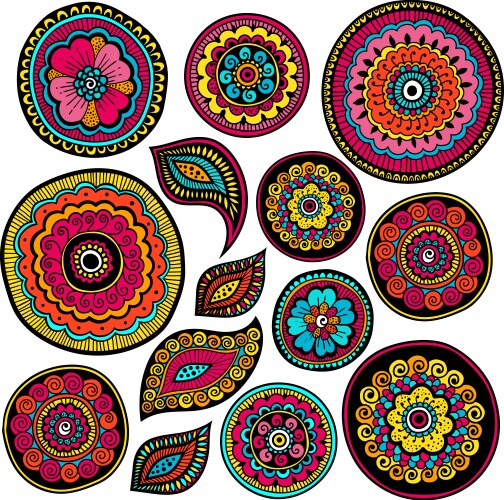 Seamless pattern in indian style Royalty Free Vector Image