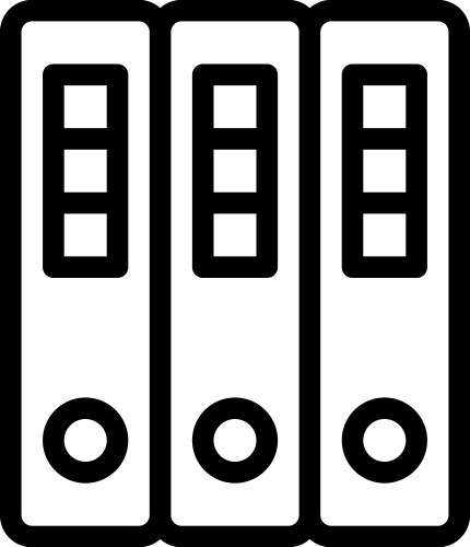 Archives icon thin linear style design isolated Vector Image