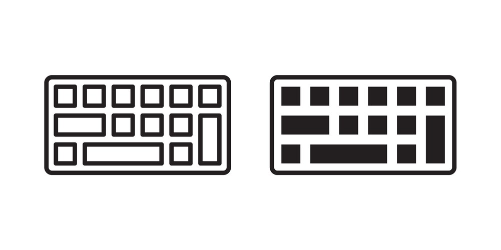 Keyboard Icon Set - Digital Keys – Royalty-Free Vector | VectorStock