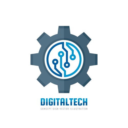 Digital tech - business logo template Royalty Free Vector