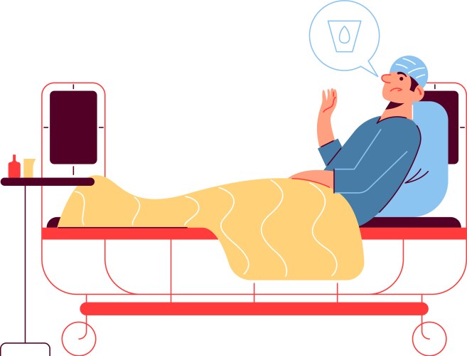 Patient hospital Royalty Free Vector Image - VectorStock