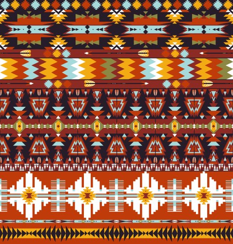 Seamless colorful aztec pattern Royalty Free Vector Image
