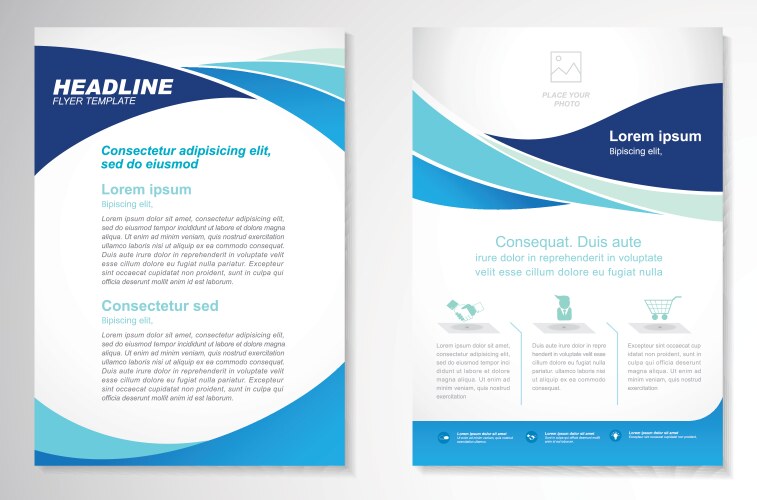 Business brochure leaflet cover page design Vector Image