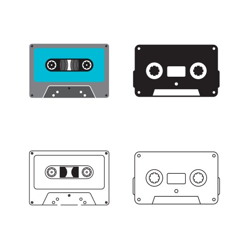 Cassette logo Royalty Free Vector Image - VectorStock