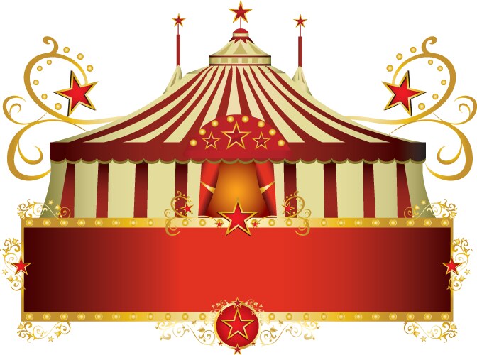 Magic circus big top Royalty Free Vector Image