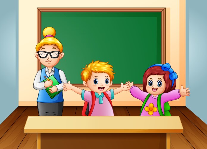 Teacher and student Royalty Free Vector Image - VectorStock