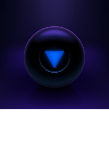 Magic 8 ball eight isolated Royalty Free Vector Image