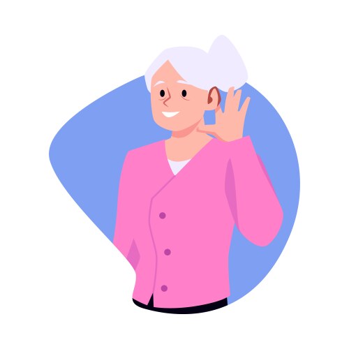 Hearing loss cartoon Vector Images & Graphics for Commercial Use ...