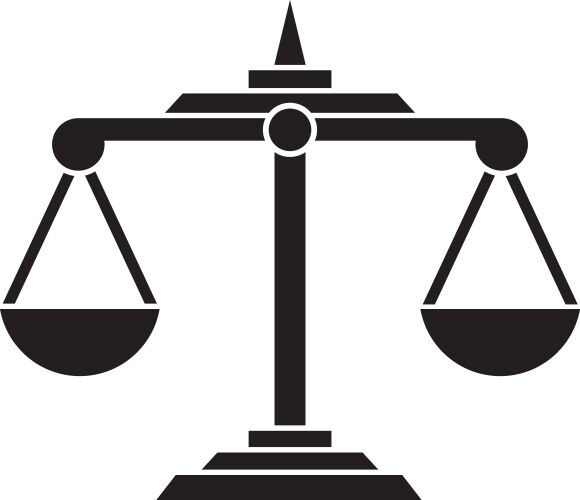 Justice scales Royalty Free Vector Image - VectorStock