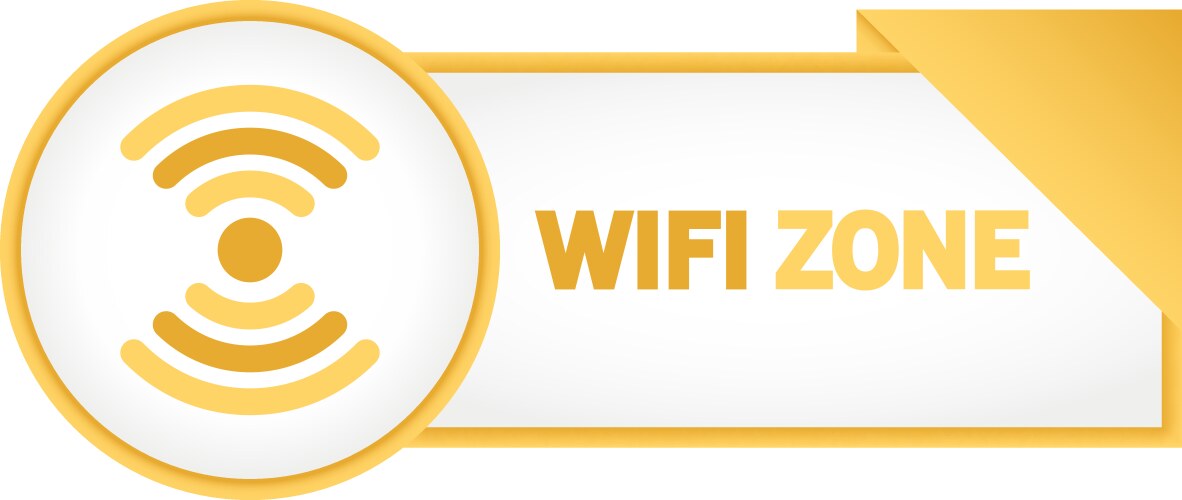 Wifi zone label Royalty Free Vector Image - VectorStock
